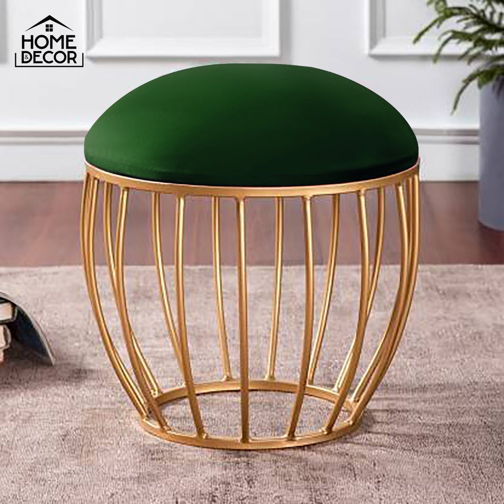 Velvet Cage Metallic Stool in Maroon Color stylish luxury stool | Daraz.pk
