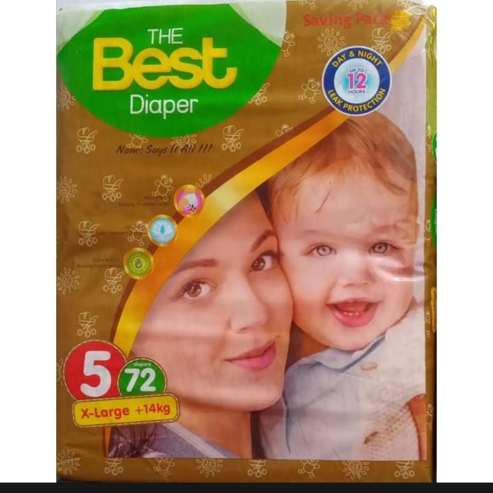 The Best Diaper Extra large size 5 (72 pcs) 14 + KG | Daraz.pk