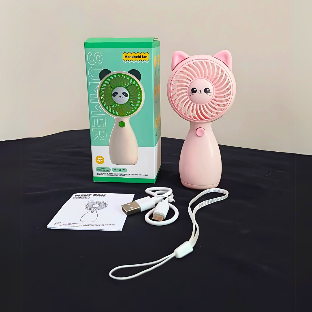 Mini Fan USB Charging Lightweight Plastic Portable Handheld Cooling Fan ...