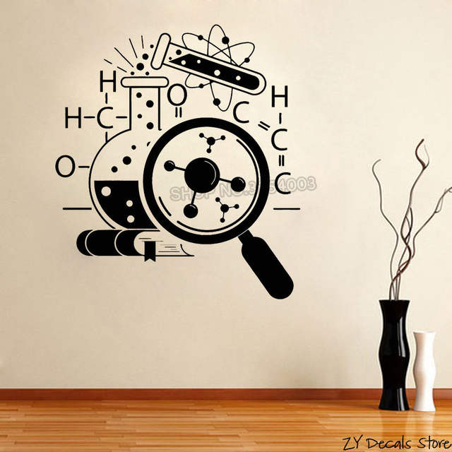 2 x 2 feet - Science Lab Chemistry Kids Wall Stickers for girls, boys ...