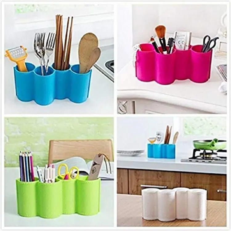 Plastic Kitchen Utensil Holder Dinnerware Rack Tableware Organizer ...