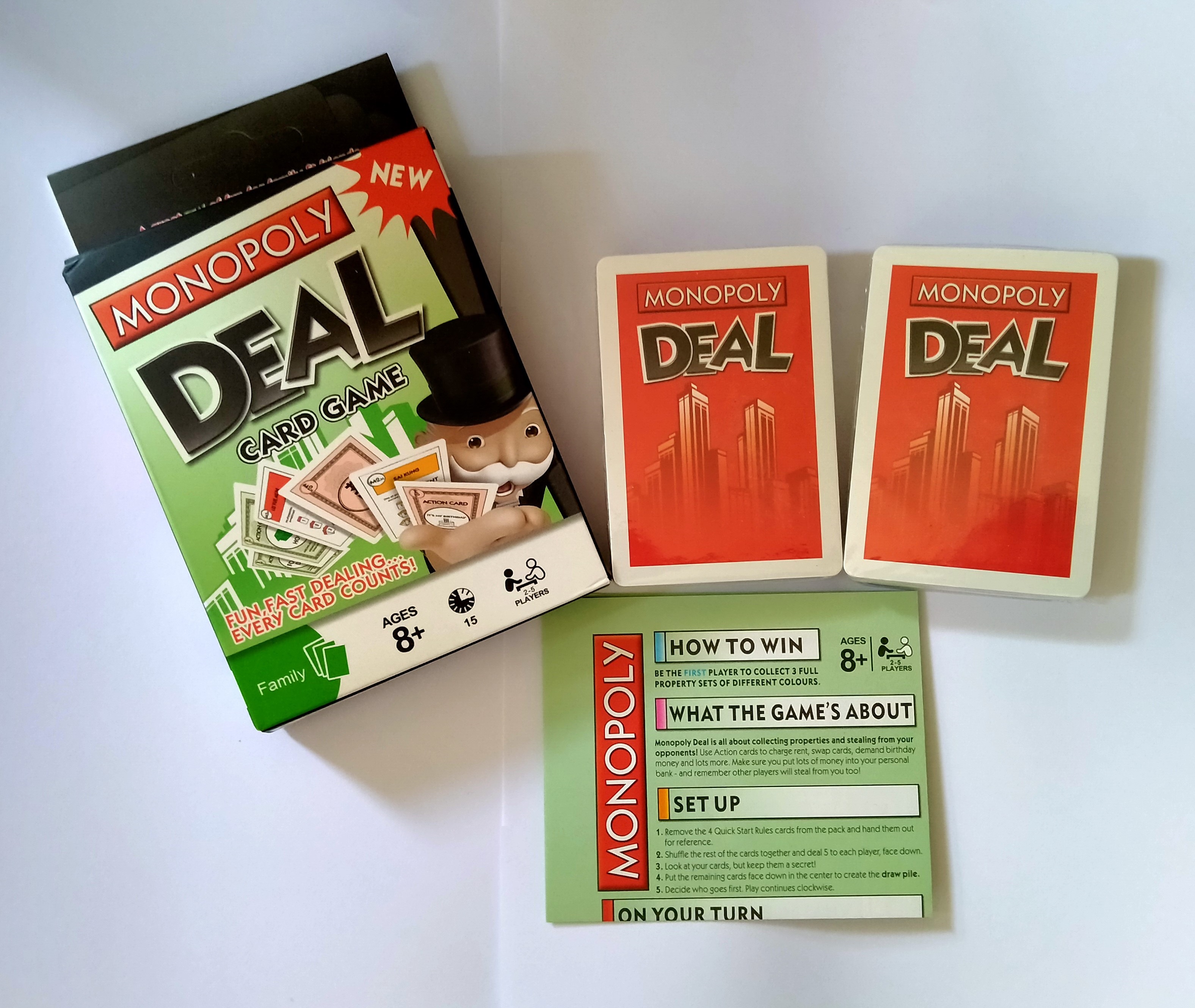 Monopoly Deal Cards Game Imported 108 Cards Kids & Adults Games ...