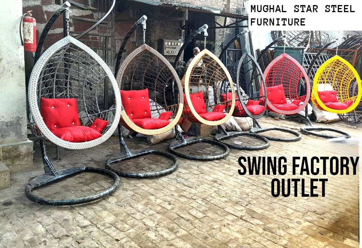Single Hanging Swing Chair Jhoola with Stand, Cushion Set - / MUGHAL ...