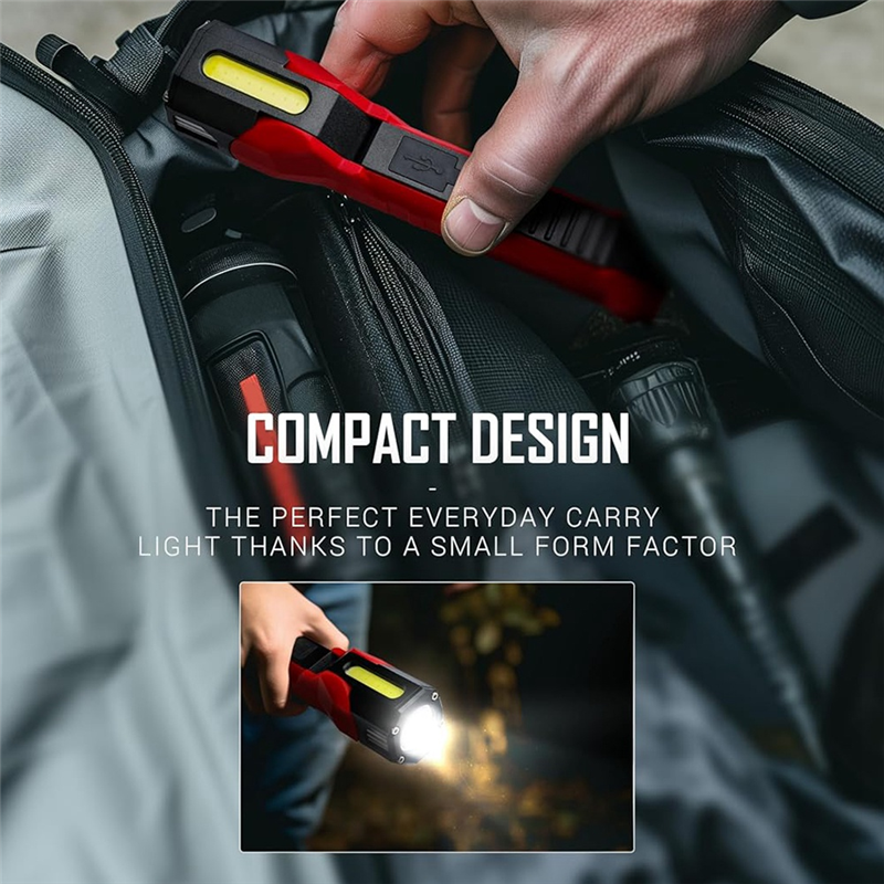 1 PCS Rechargeable Work Light, 6 Lighting Modes Mechanic Light Plastic ...