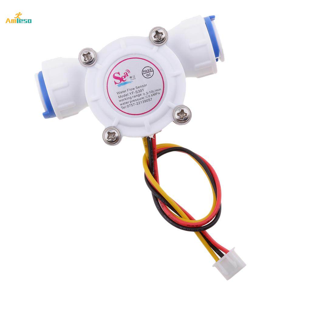3/8" External Water Flow Hall Sensor Switch PE Pipe Flow meter Counter ...