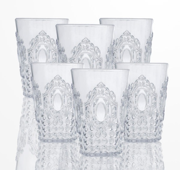 Pack Of 3/6 - Acrylic Plastic Glasses - Stylish and Durable Drinkware ...