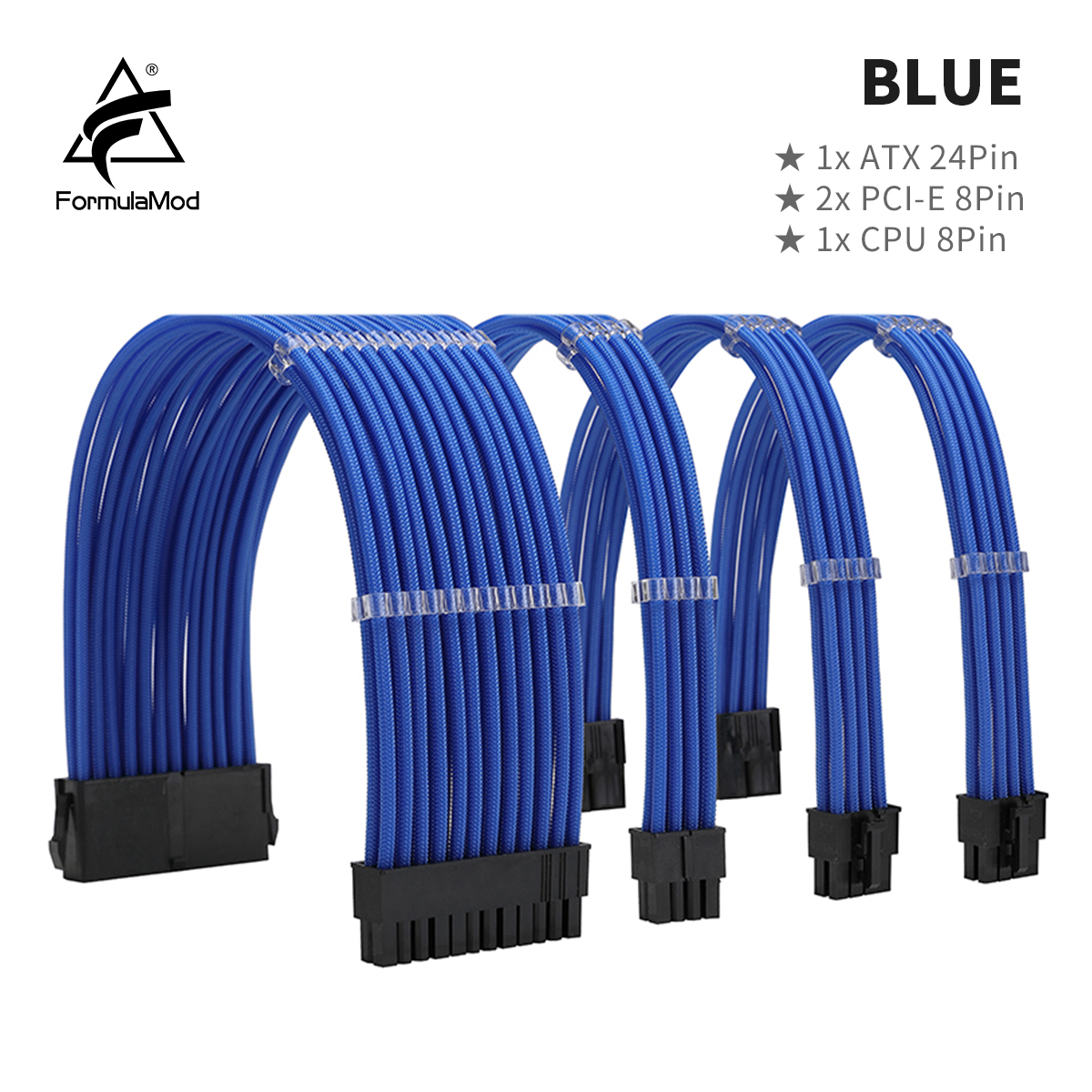 FormulaMod NCK1 Series PSU Extension Cable Kit , Solid Color Cable ...