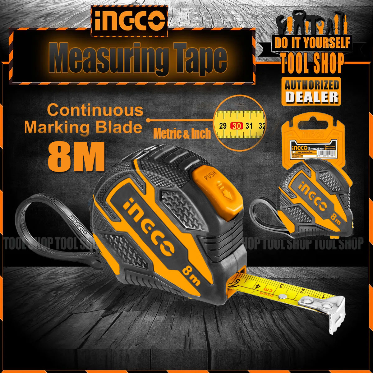 Ingco Steel Measuring Tape Two Size Available 8M and 10M | Daraz.pk