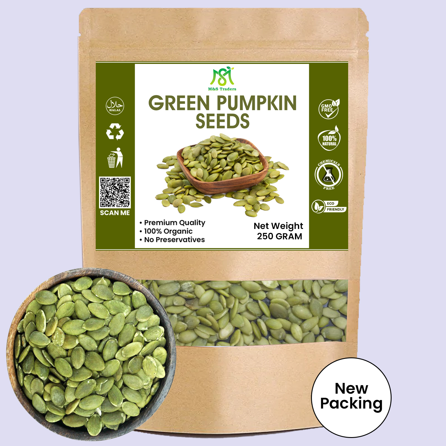 Green Pumpkin Seeds Without Shell 250g | Daraz.pk