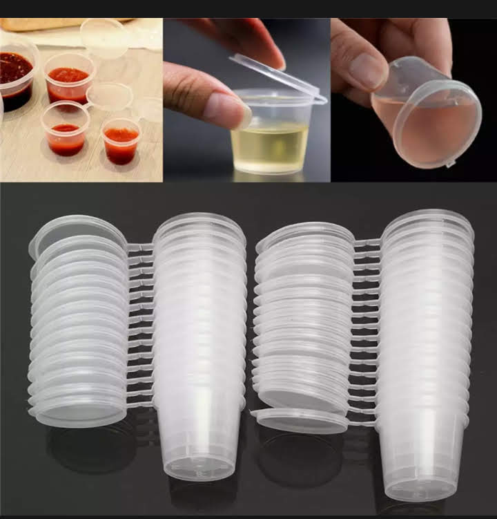 Pack of 25 - 30ml (1oz) Small Sauce Storage Boxes/Cup, Sauce Containers ...
