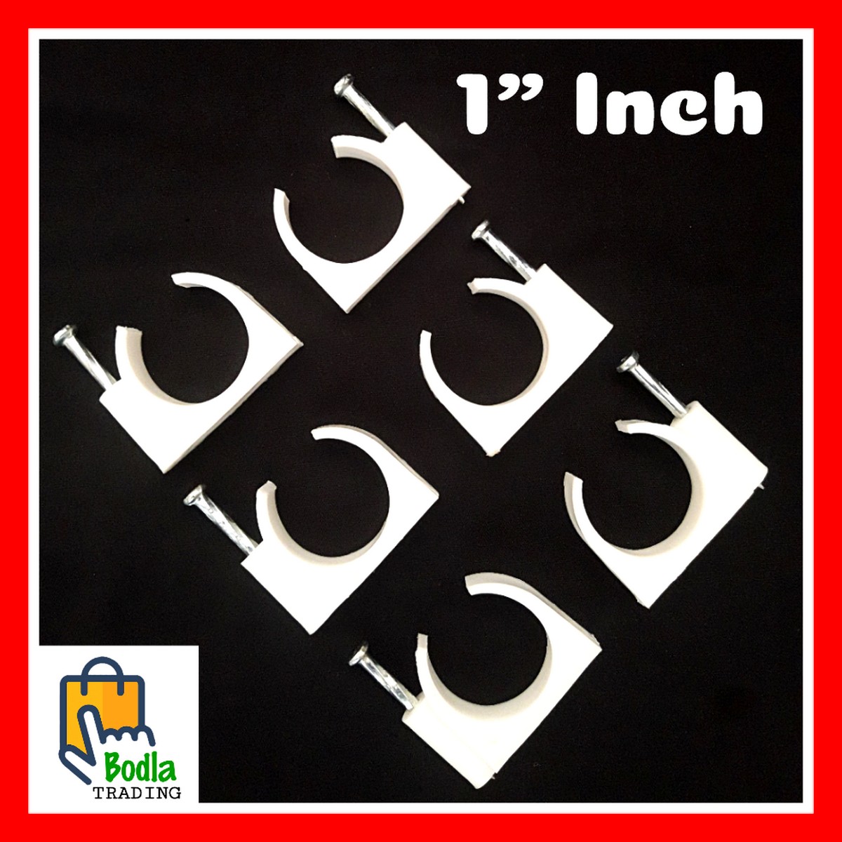 1" Inch Pvc Pipe Fitting Clamp Clip Nail Type U Pvc Clamp | Daraz.pk