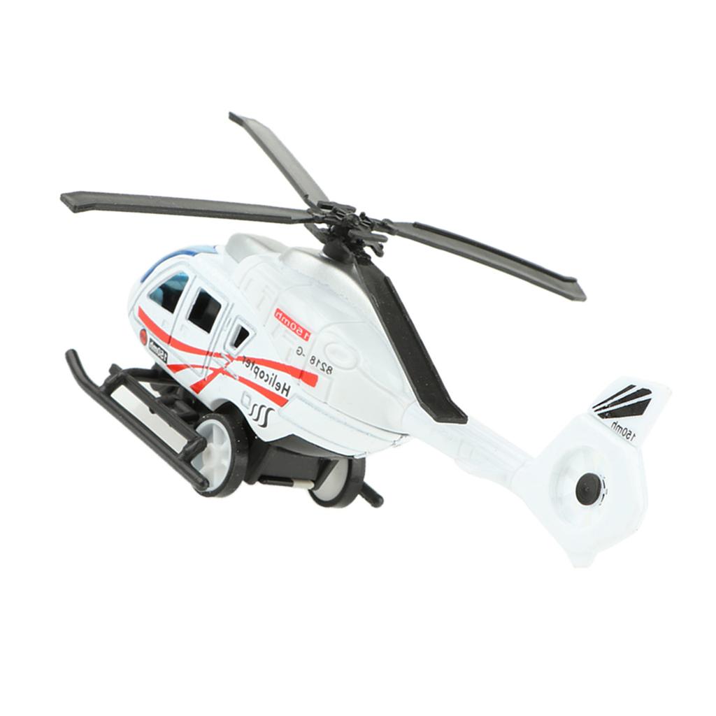 1:43 Scale Diecast Helicopter Model Toy Pull Back Toy for Kids Boys ...