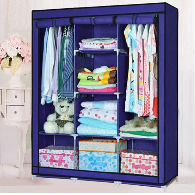 3 DOOR PORTABLE FOLDING WARDROBE CUPBOARD | Daraz.pk