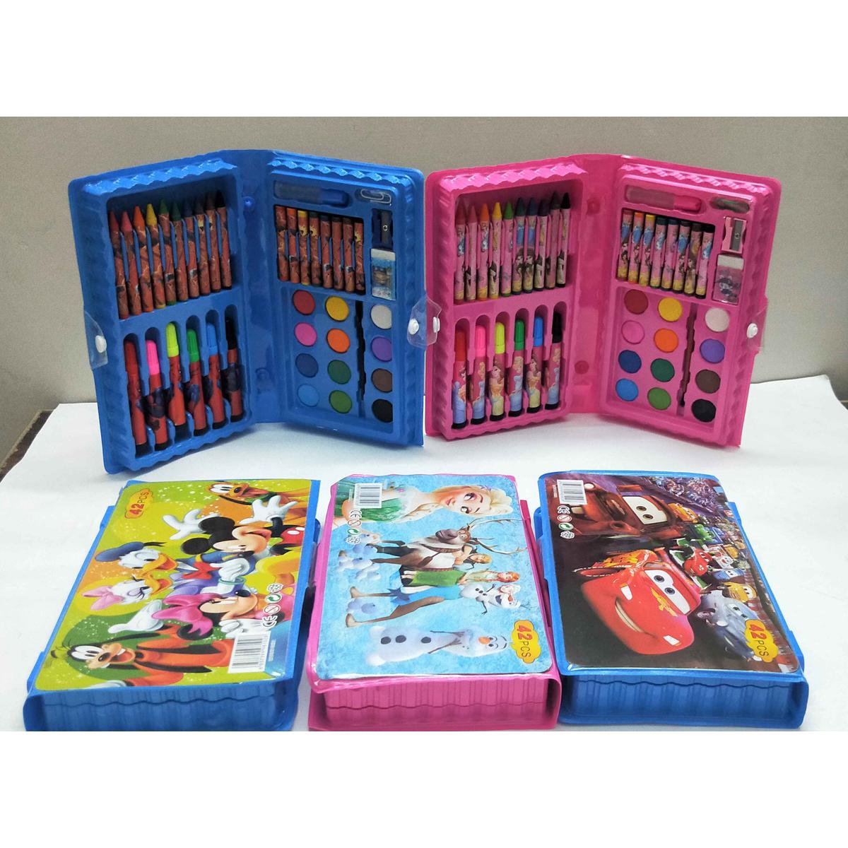 Princess 42 PCS Multi Colouring Kit/Set With Button Box /colour box ...