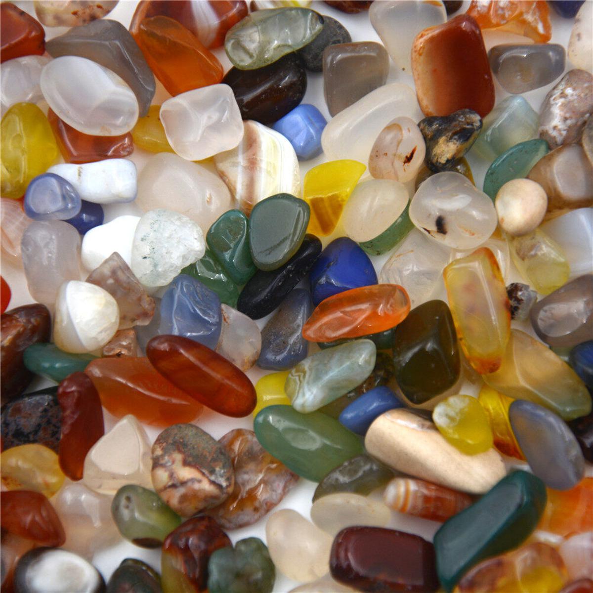 Graceful 50g Mixed Colors Natural Tumbled Agate Stone Gemstone Rock ...