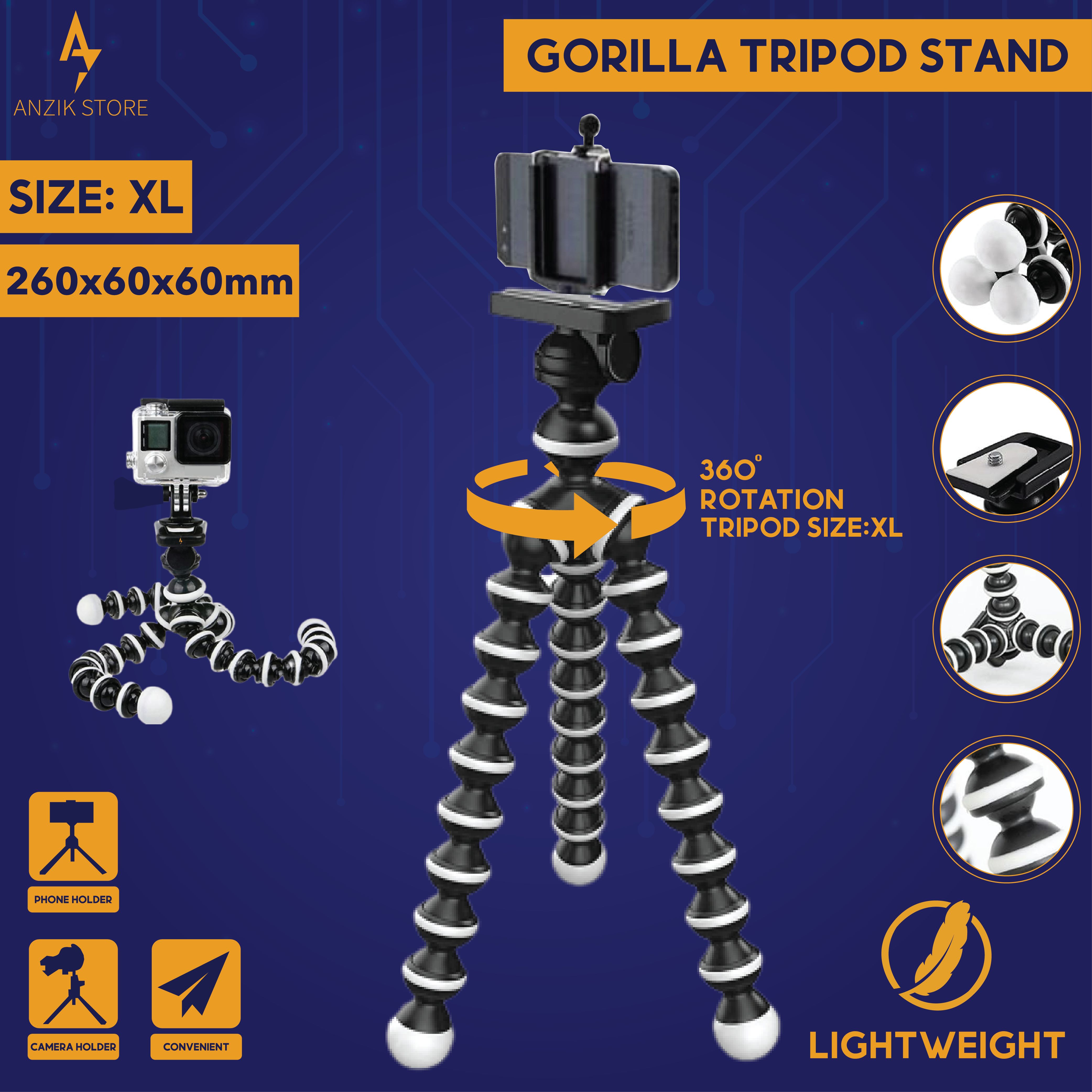 Gorilla Tripod Stand, Octopus Flexible Tripod Stand For Mobile And ...