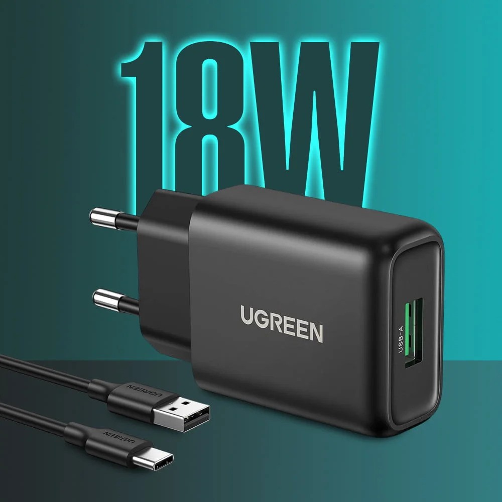 UGREEN 10186 18w USB Fast Charger With USB-C Cable | Daraz.pk