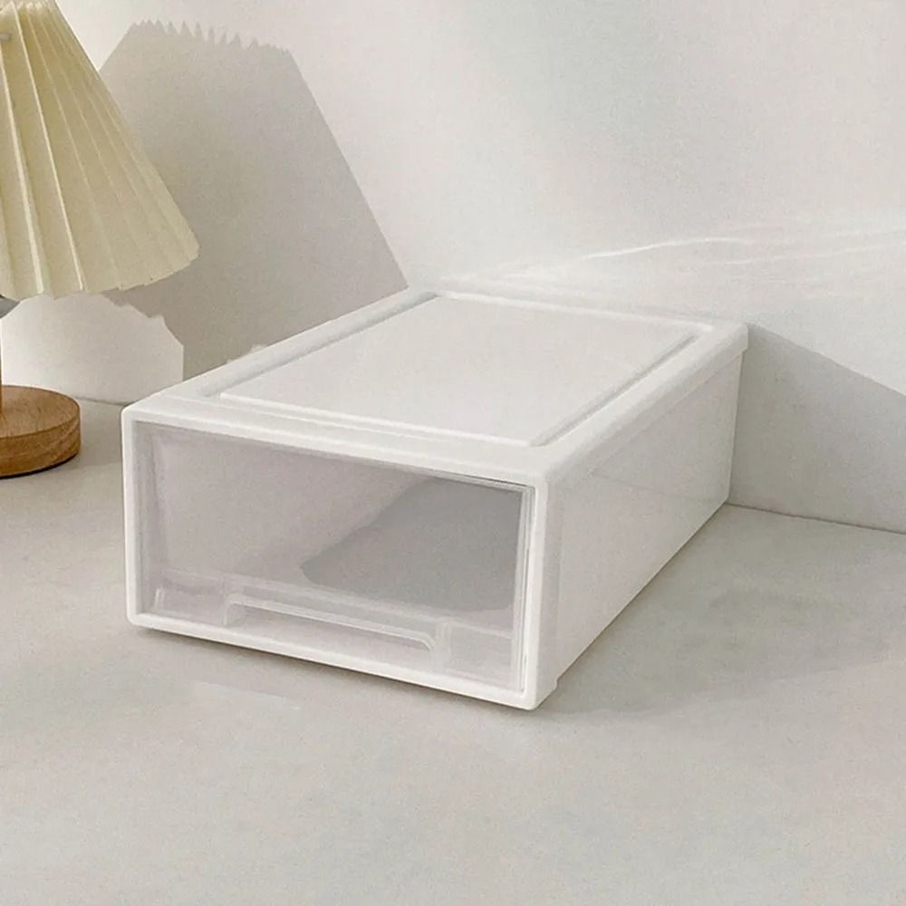 New Plastic Drawer Storage Box Visible Stackable Desktop Storage Box ...