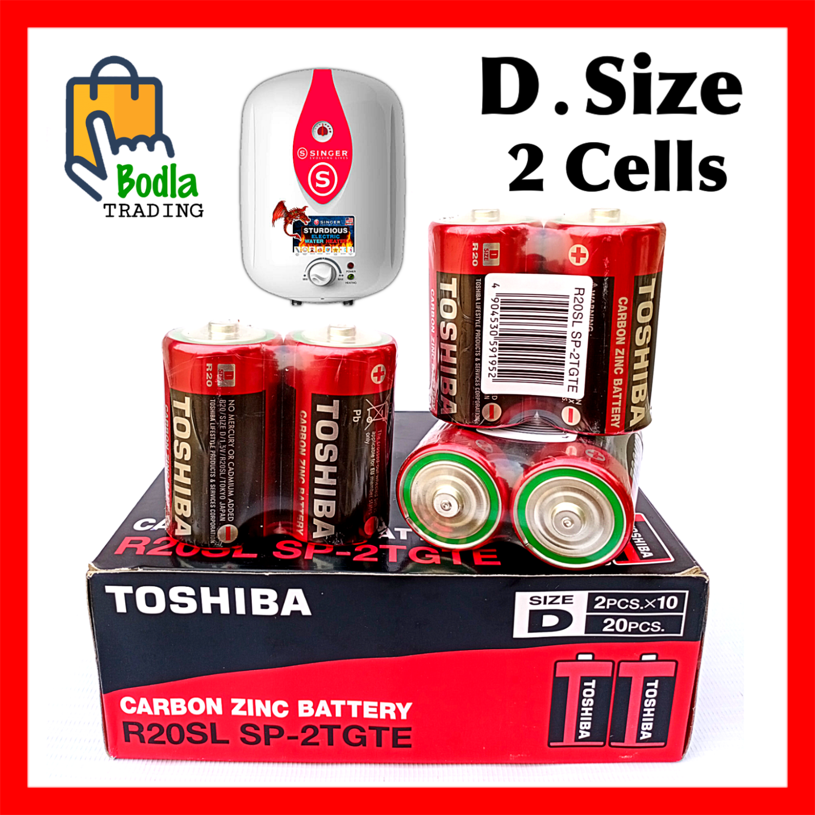 2 Cells Orignal TOSHIBA D Size Cell High Quality Specialy For Electric ...