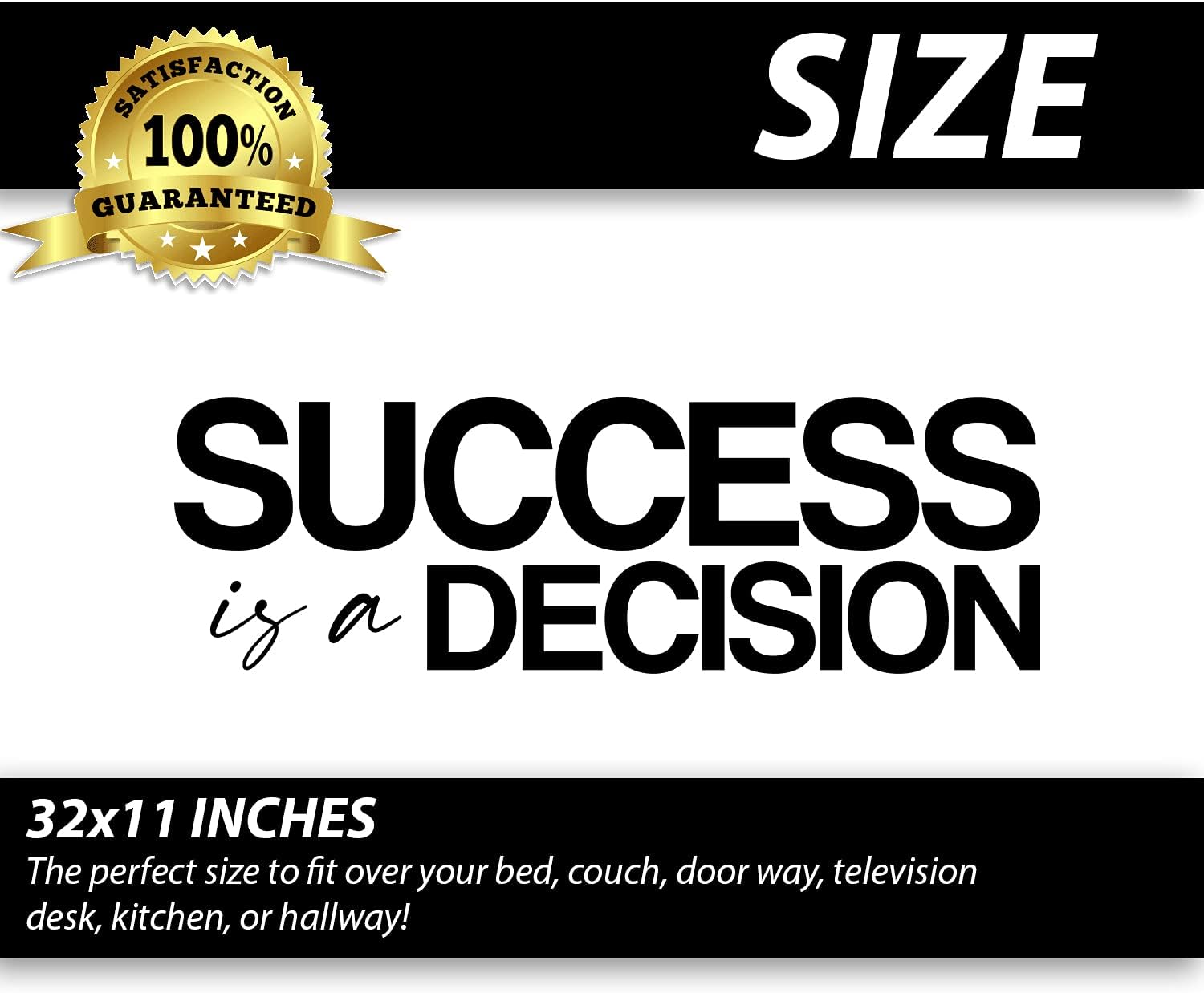 Success is a Decision Motivational Wall Sticker Inspirational Office ...