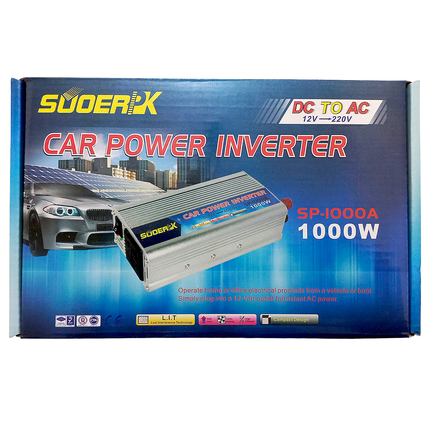 Original Suoer PK 12V 1000W Inverter SP-500A 12V DC to 220VAC | Daraz.pk