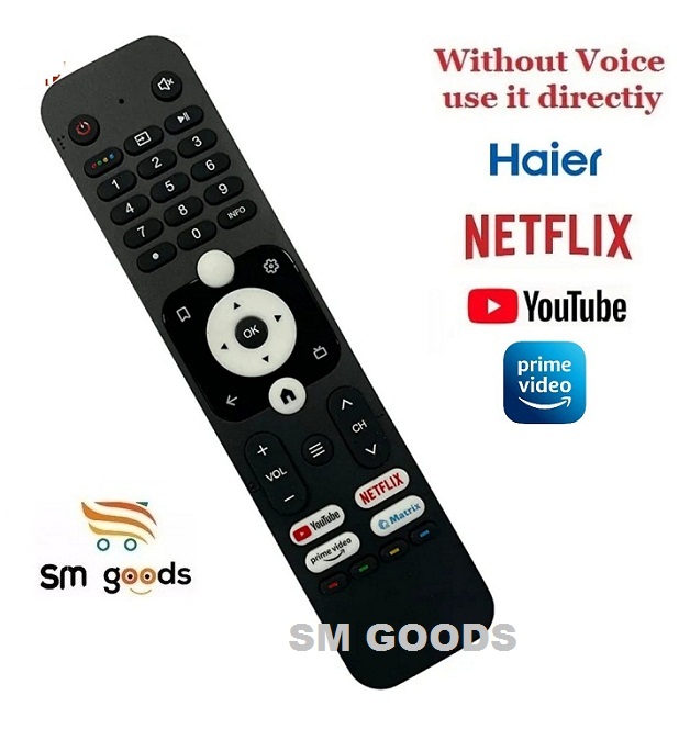 Haier Smart Android LED TV Remote Control Without voice cammand | Daraz.pk