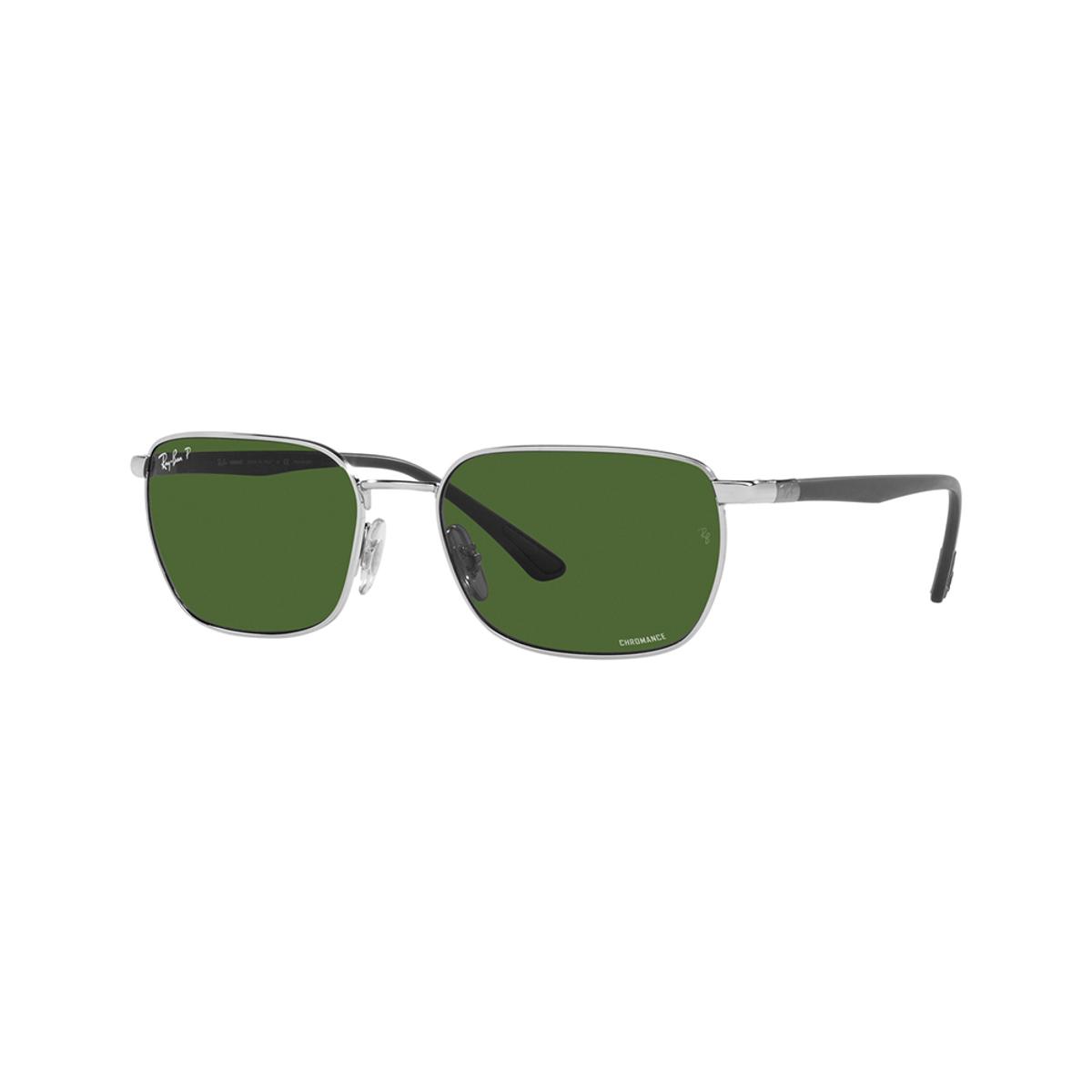 Ray-Ban Sunglasses Chromance Square Silver Frame Dark Green Polarized ...