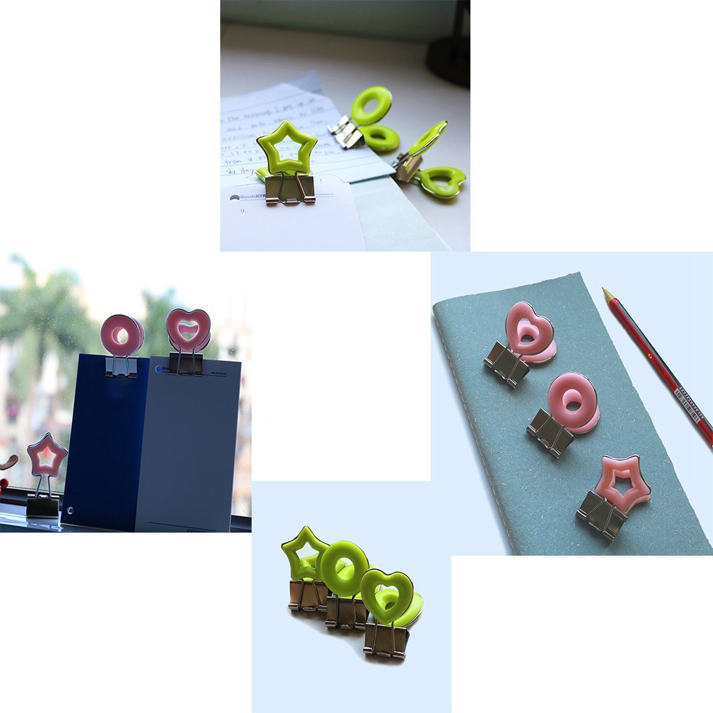 12 Pcs Binder Clips Paper Clamps 4 Colors Paper Binder Clip Long Tail ...