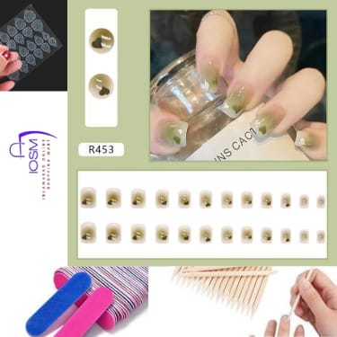 Premium Quality 24 Artificial Nails Mix Range Coffin & Normal Size ...