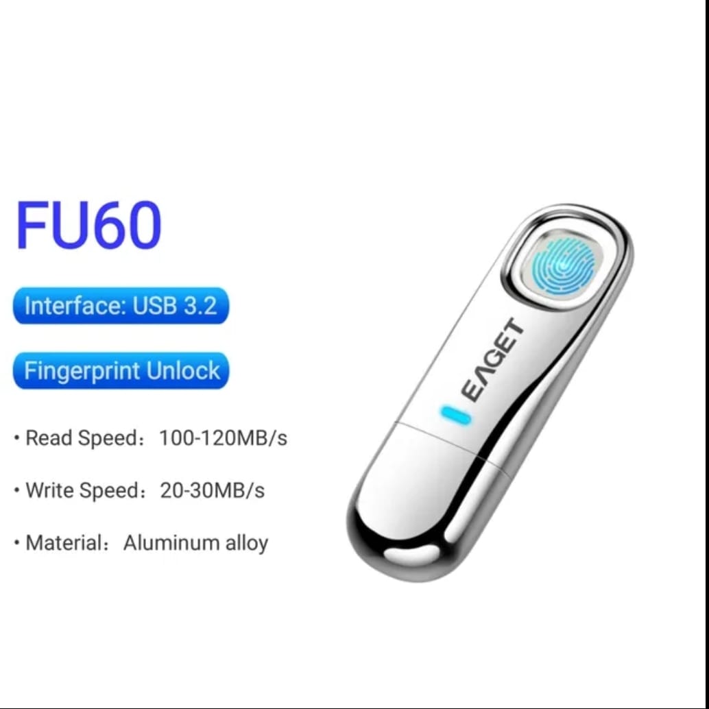 EAGET FU68 Fingerprint Encryption USB Flash Drive 32G 64G 128G 256G ...