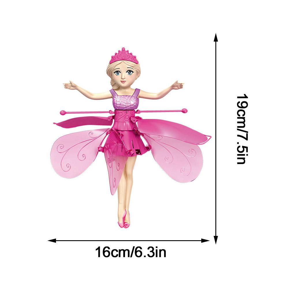 Creative Princess Doll Flying Toy Hand Control Induction Aircraft Drone ...