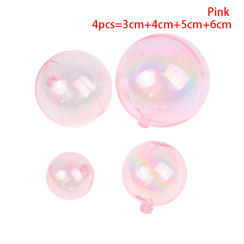 4pcs Colorful Clear Balls Cake Toppers Balls Cupcake Cake Insert Topper ...