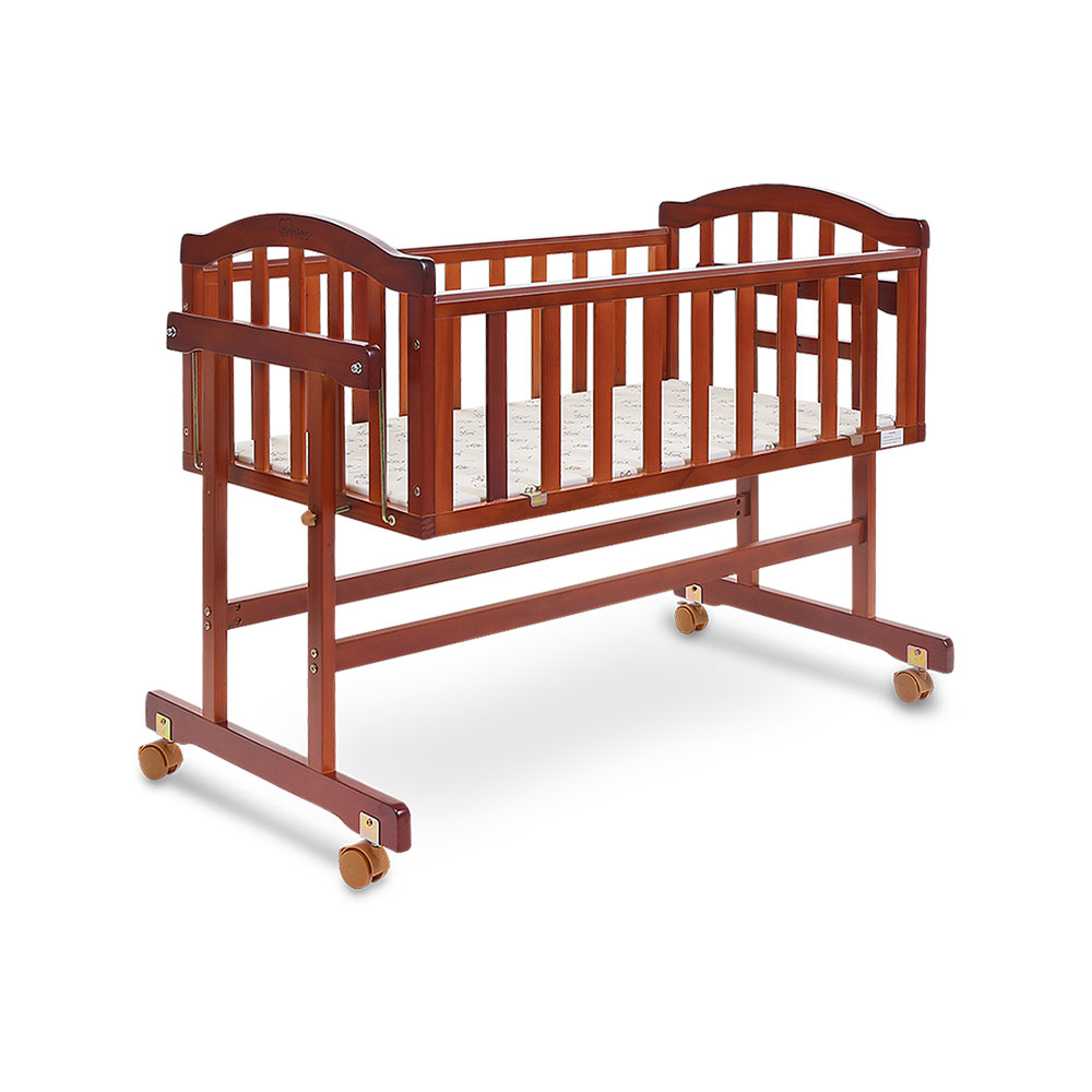 Tinnies Baby Sturdy Wooden Crib with Smooth Swinging | Daraz.pk