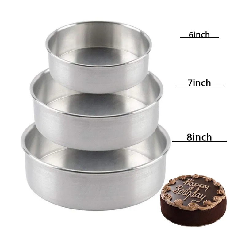 Round Cake Steel Baking Mold Set Of 3Pcs | Daraz.pk