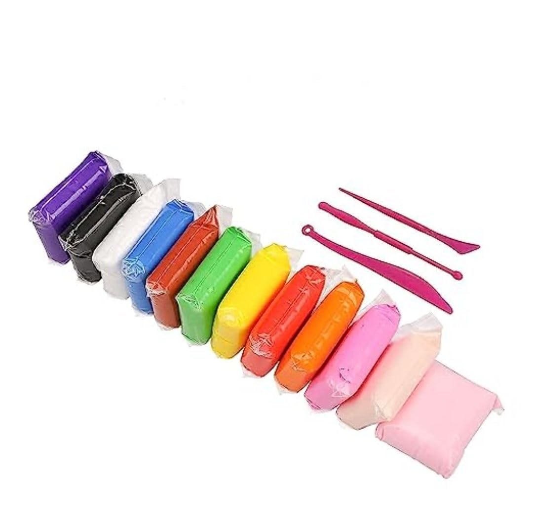 12 Fomic Play Dough - Air Dry Polymer Clay with Free Tools Foamic ...
