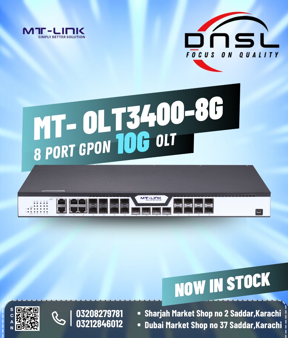 MT-Link MT- OLT3400-8G | 8 Port Gpon OLT | Best Price in pakistan ...