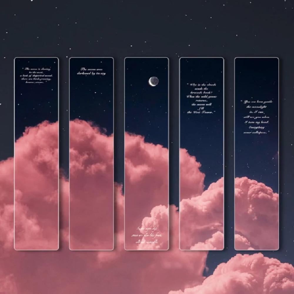 Creative Design Bookmarks Durable Space Theme Pack of 5 Page Marker ...