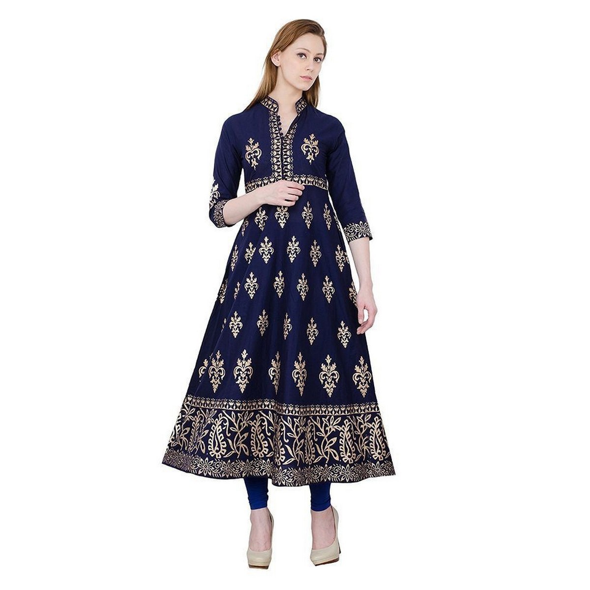 Ghazi fabric Stitched Linen Long Frock | Daraz.pk