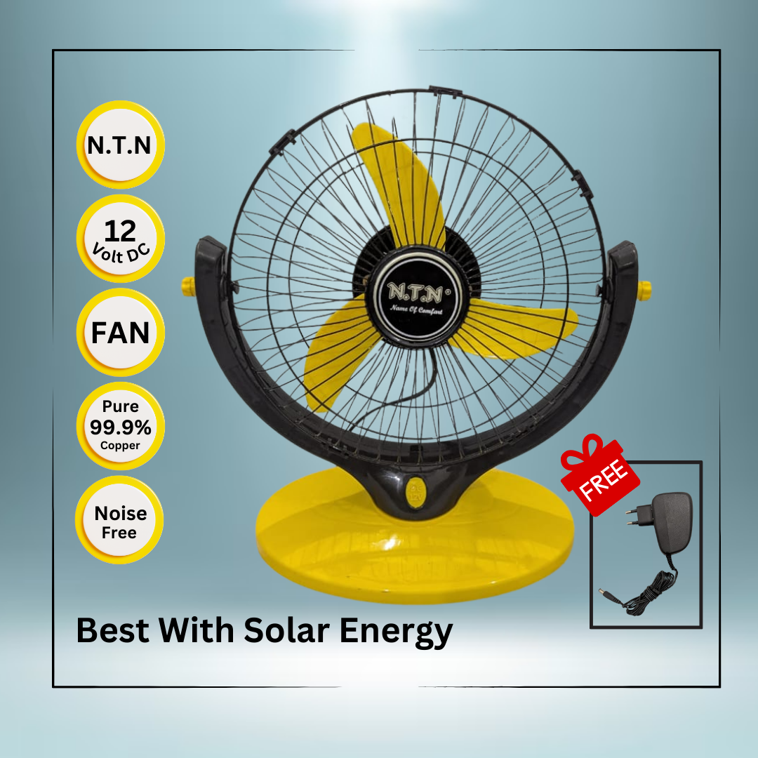 NTN Auto Rotatable Table Fan 12 Volt solar DC Fan With Free Supply ...