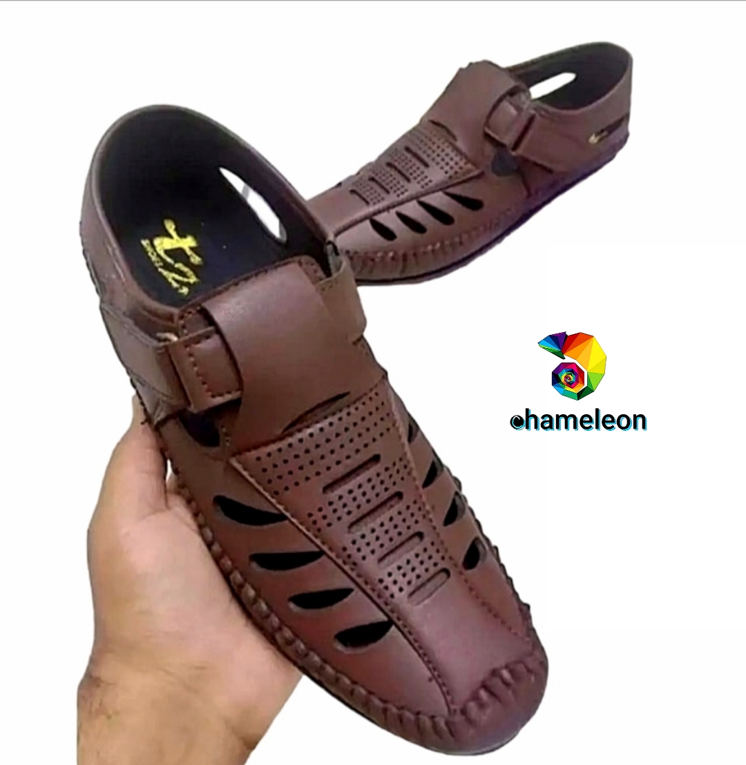 Stylish Roman Synthetic Leather Covered Sandals For Men | Daraz.pk