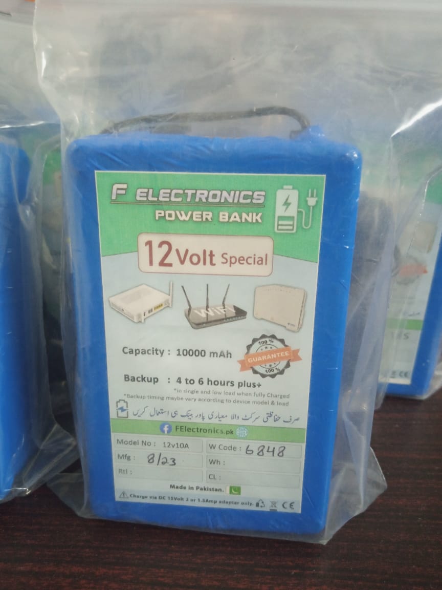 WiFi Router Power Bank 12v Volts special Mini UPS Technology | 10000 ...