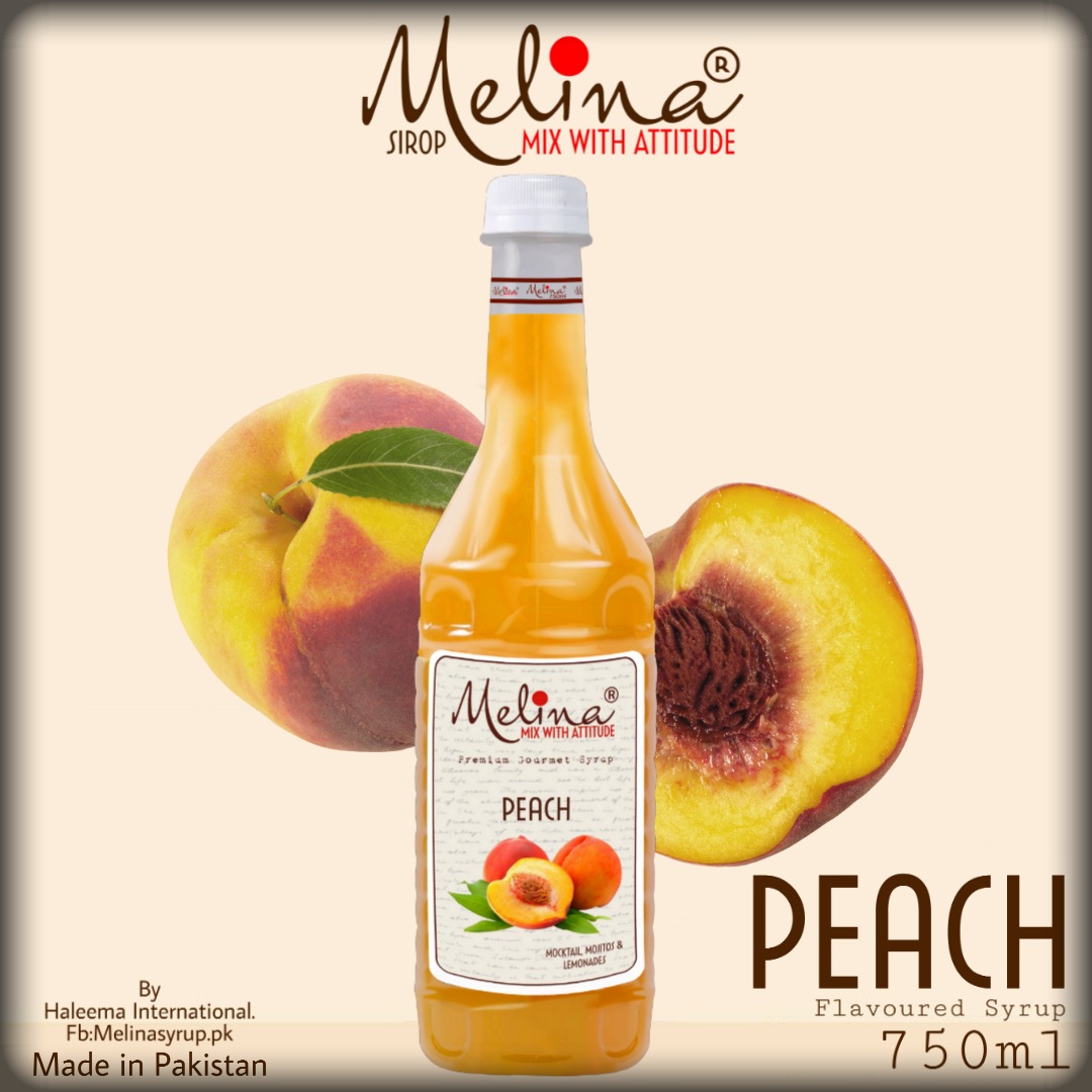 Melina - Peach Flavored/Flavoured Syrup - 750ml/Mocktail Syrup | Daraz.pk