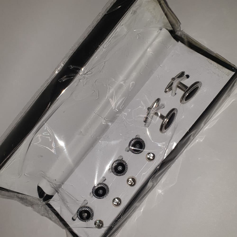 Complete Set Metal Cuff links and Plastic Buttons for Men | Men’s Cuff ...