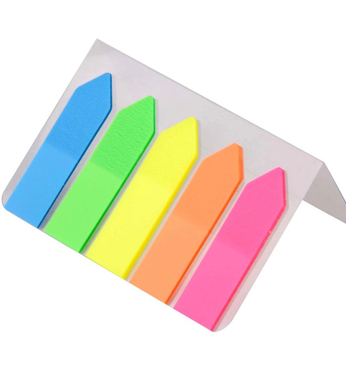 Post it Sticky Flags, 100 Sheets, 5 colors, 45 x 12mm | Daraz.pk