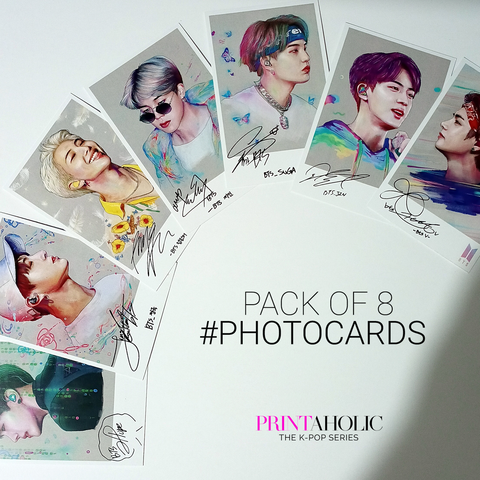 Pack of 8 BTS Photo Cards Available, Photocards Fit in Mobile Cases, HD ...