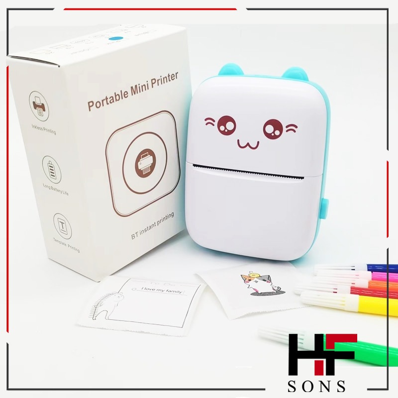Mini Printer Portable, Pocket Thermal Printer, Bluetooth Wireless Smart ...