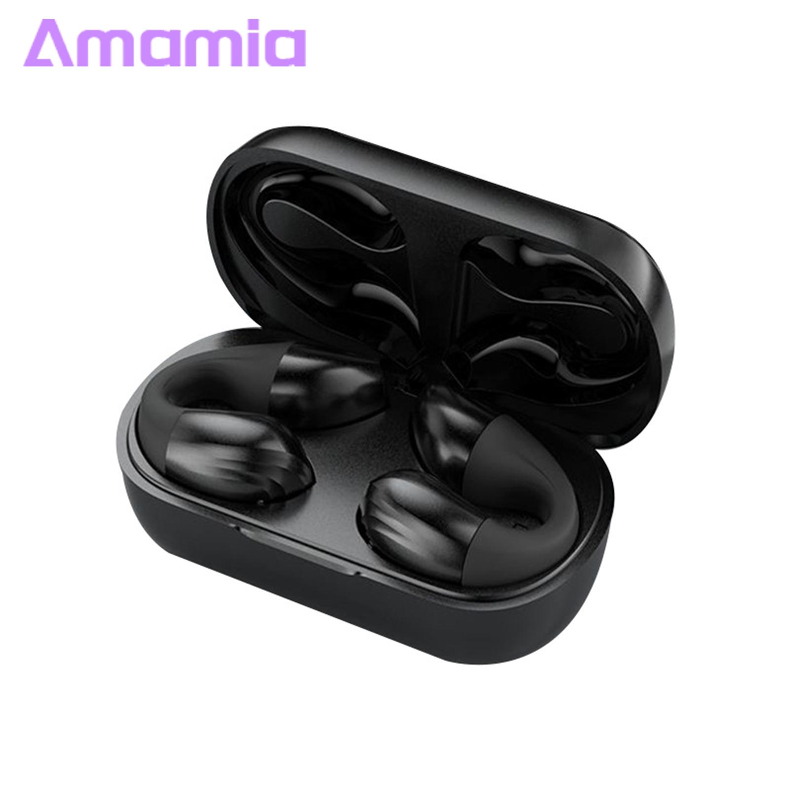 Amamia Ear-clip Earphone Subwoofer Bone Conduction Wireless Sports ...