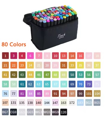 Touch Alcohol Markers Professional Art Set -Double Ended Blendable ...