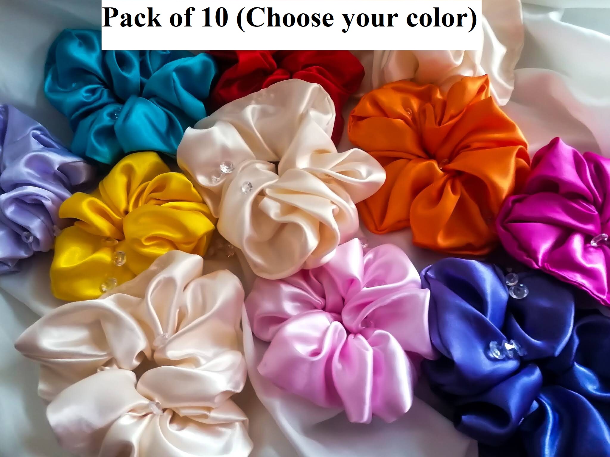 High-Quality Adjustable Silk Scrunchies for Thick Long Hair ...