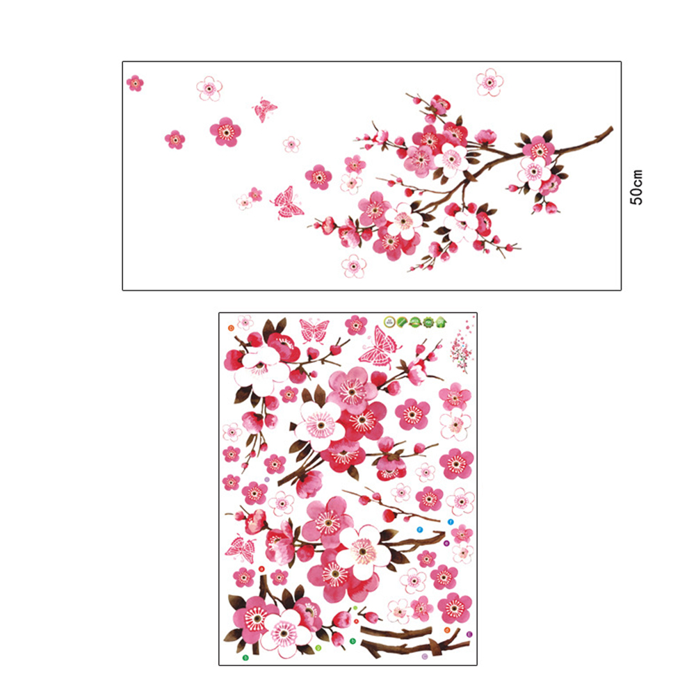 Spring Peach Flower Self-Adhesive Wall Sticker Decal | Daraz.pk